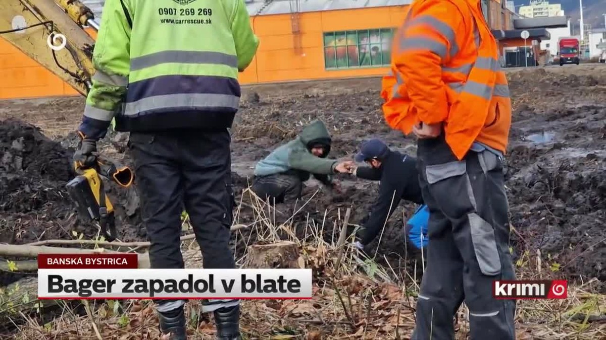 Bager zapadol v blate