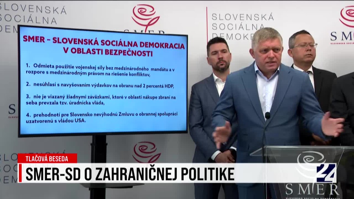 Tlačová beseda strany Smer-SSD o zahraničnej politike