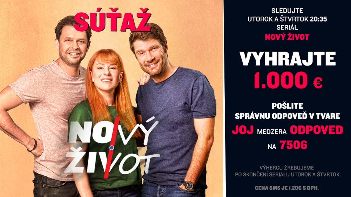 Sledujte seriál Nový život a vyhrajte dnes 1.000 EUR!