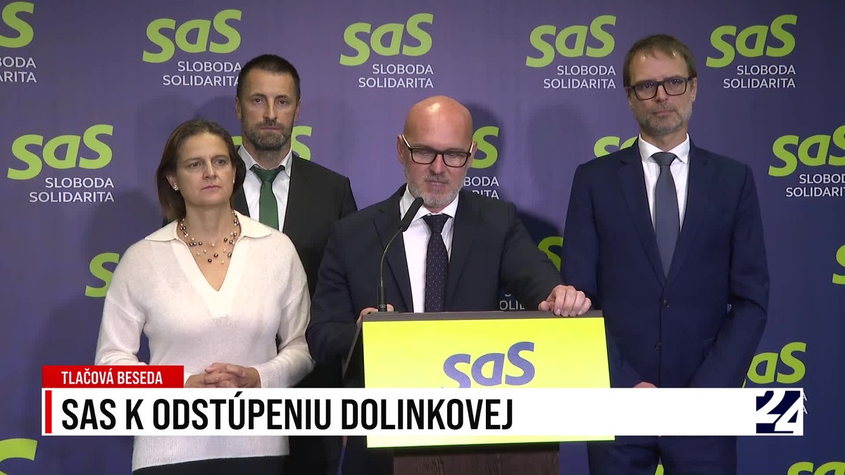 Tlačová beseda strany SaS k odstúpeniu Dolinkovej
