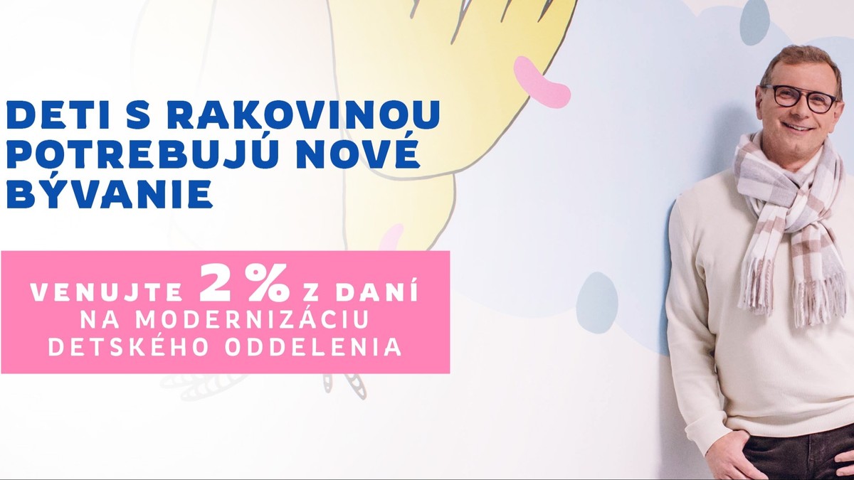 Deti s rakovinou potrebujú nové bývanie: Pomáha aj Vlado Voštinár