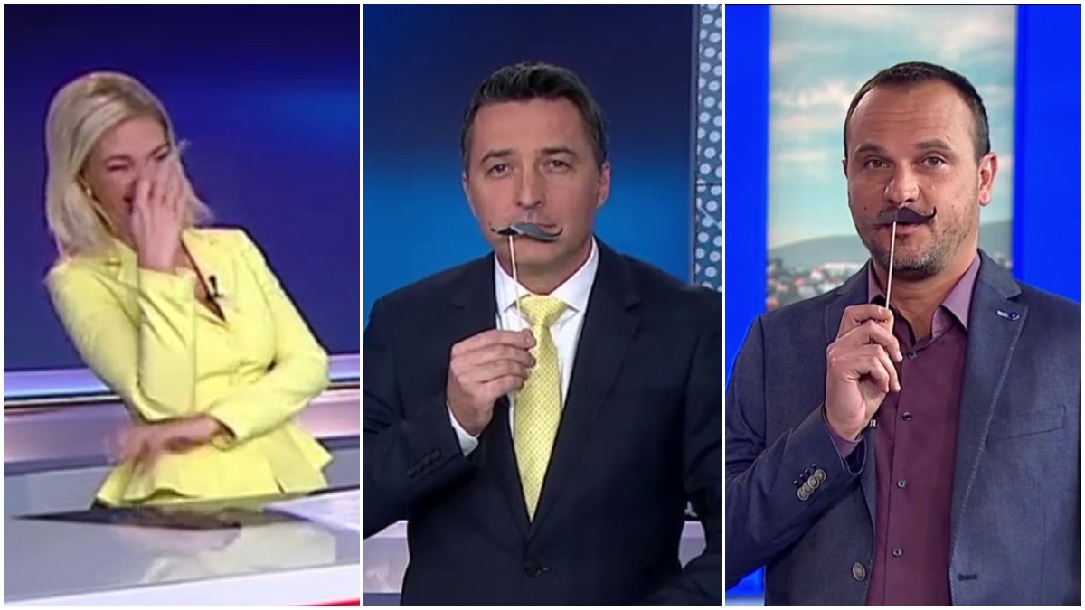 Moderátori s falošnými fúzami Luciu pobavili v živom vysielaní: Aha ...
